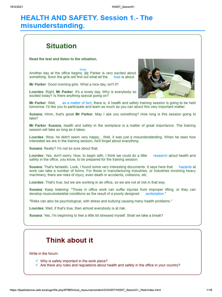 Health and Safety Training Overview | PDF | Verb | Linguistic Typology