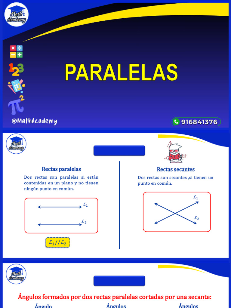 Rectas Paralelas y Ángulos Formados | PDF | Perpendicular | Geometría ...