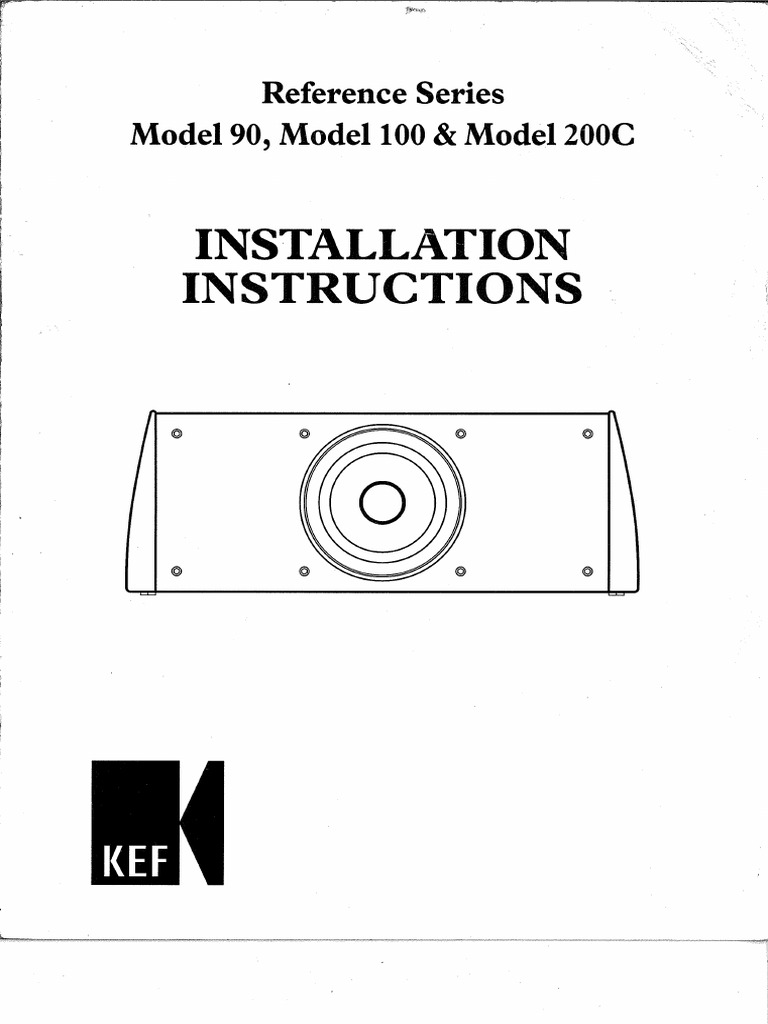 Reference Series Models 90 100 200C Installation Instructions | PDF