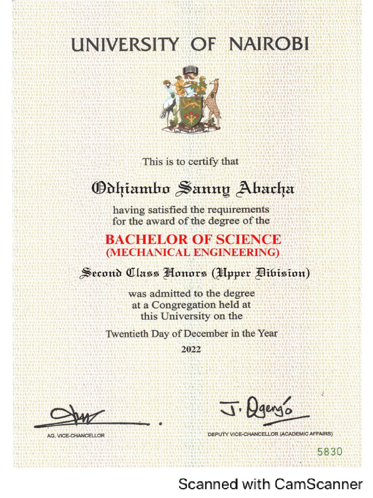 Degree Certificate | PDF