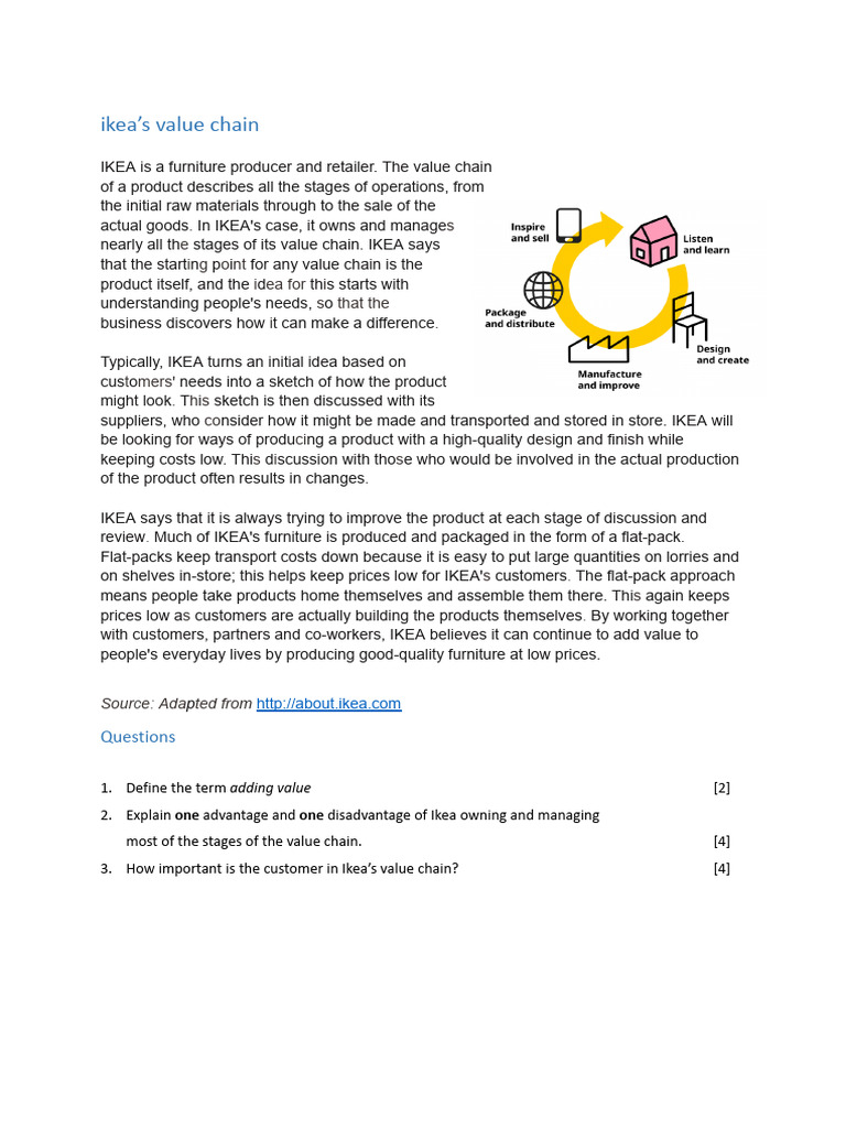 IKEA's Value Chain Explained | PDF