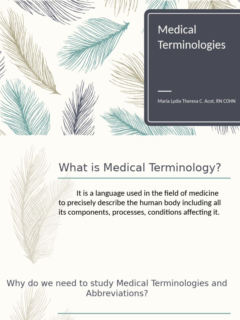 Medical Terminologies | PDF | Diseases And Disorders | Musculoskeletal ...