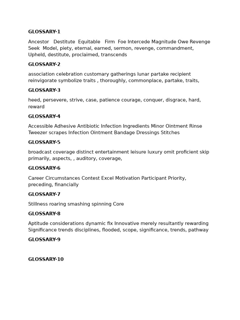 10th Synonyms Final | PDF