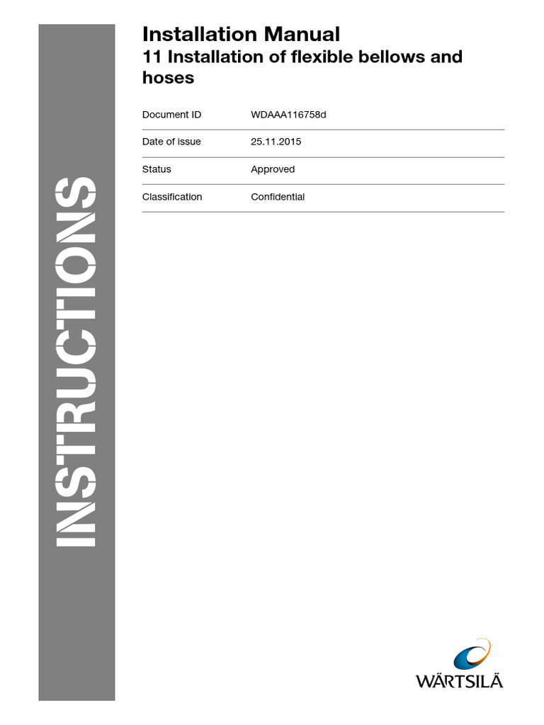 Flexible Bellows and Hoses Installation Guide | PDF | Pipe (Fluid Conveyance) | Screw