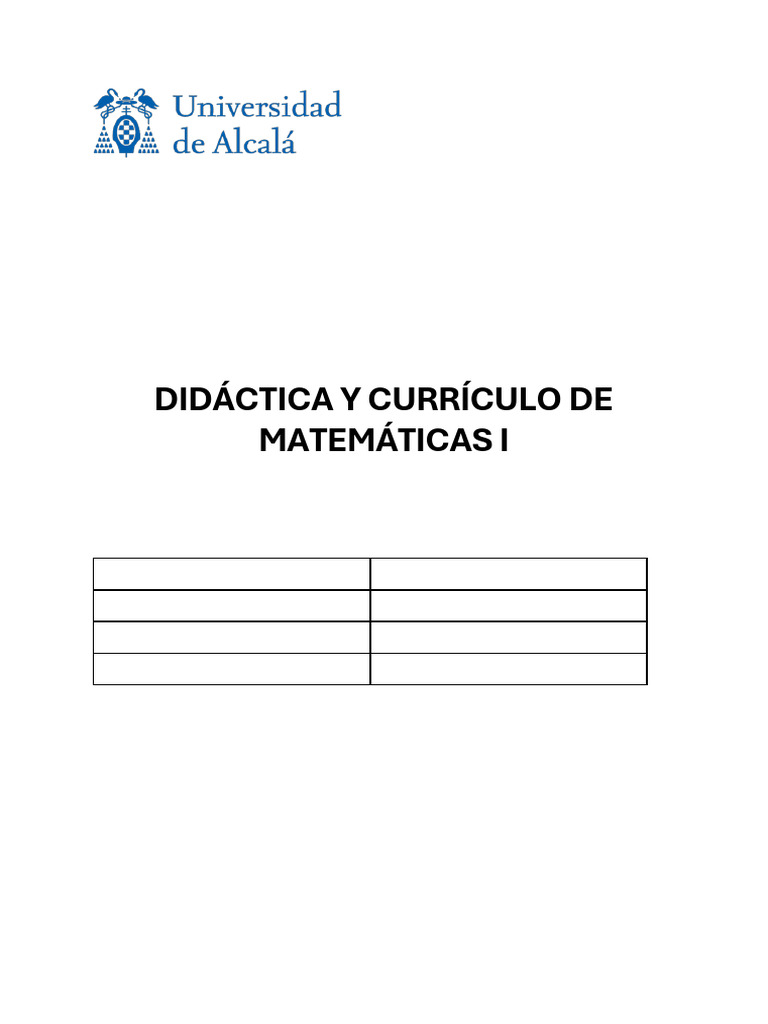 Didáctica y Currículo de Matemáticas I Resumen | PDF | Educación ...