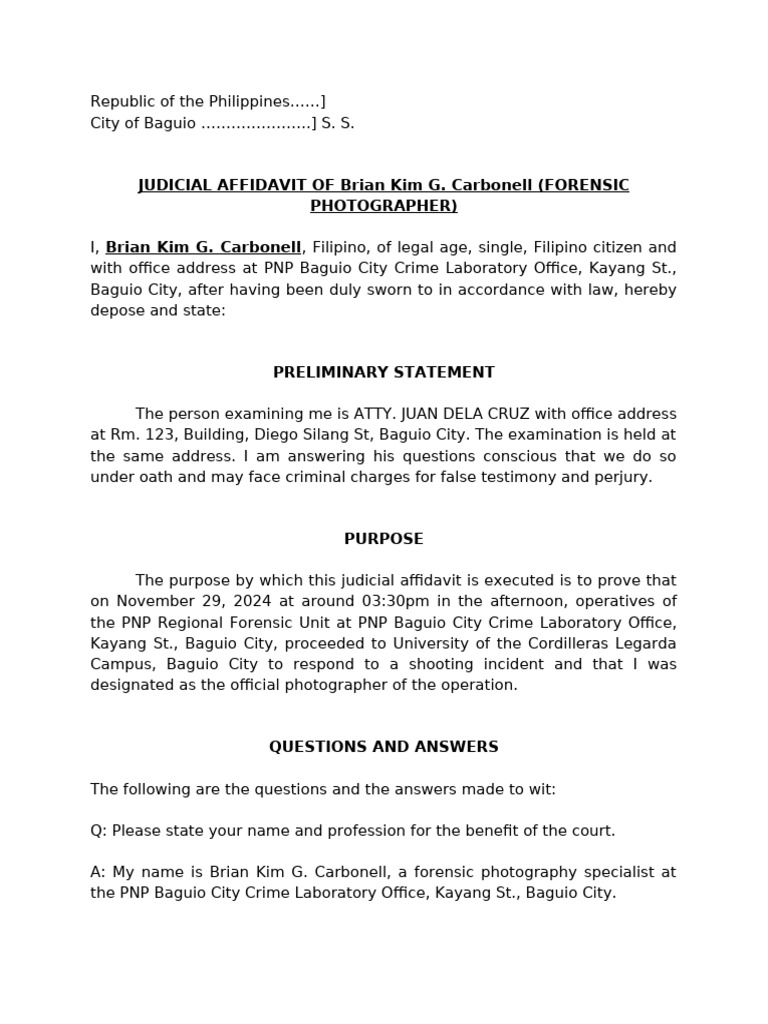 Judicial-Affidavit2 | PDF | Affidavit | Expert Witness