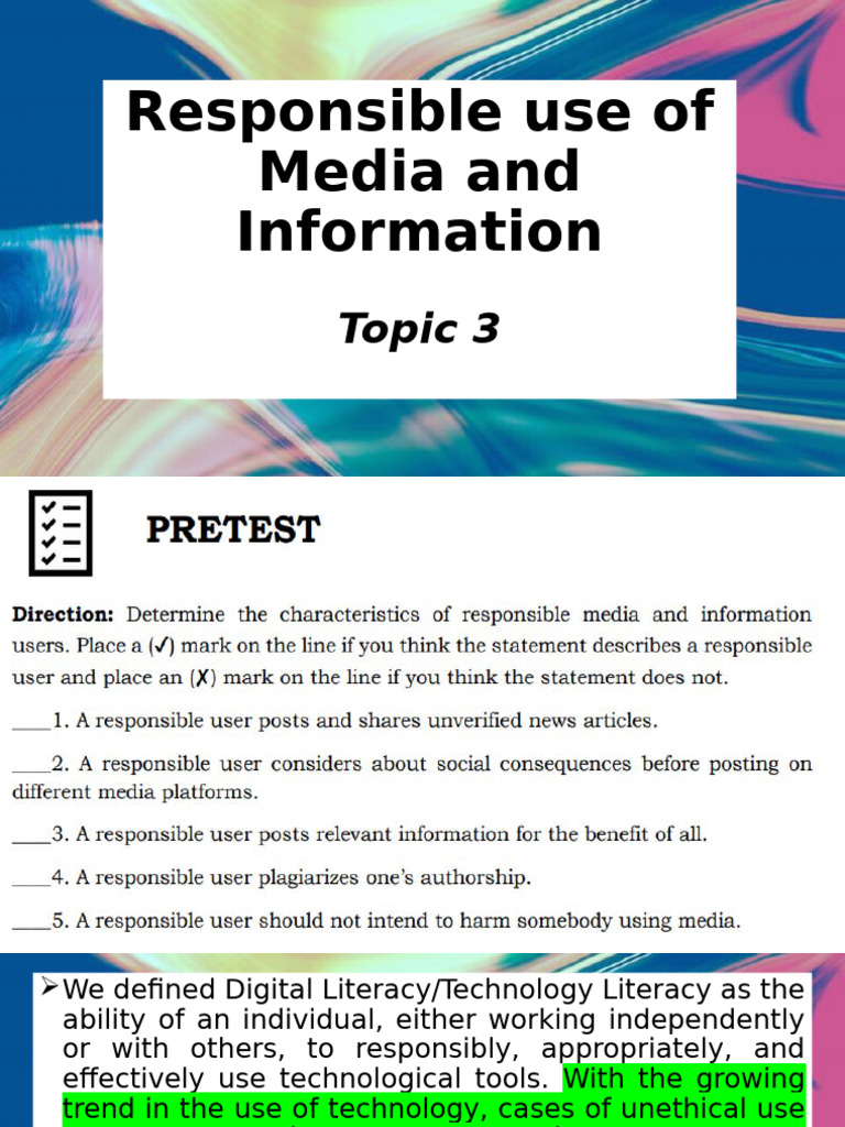 Responsible Digital Media Use Guide | PDF