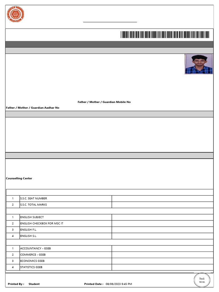 B.B.A. Admission Application 2023-24 | PDF