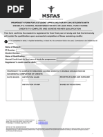 Nsfas Propensity Letter Generic 1 | PDF