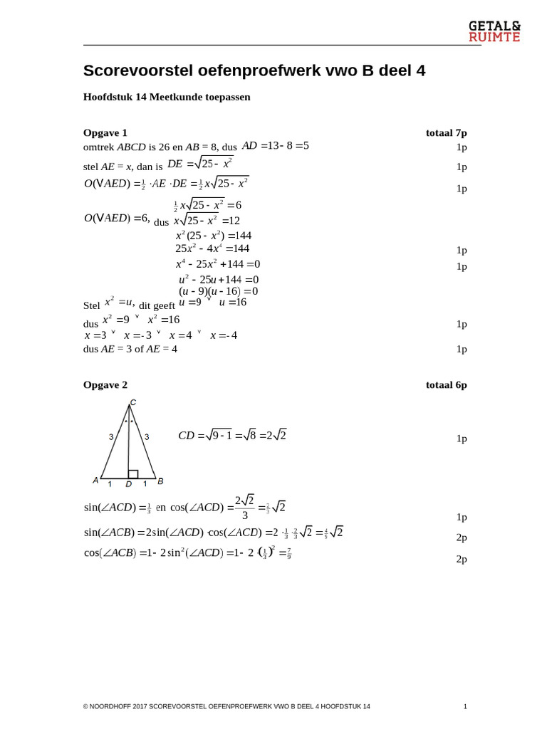 GR11 VB4 H14 Oefentoets Correctievoorstel | PDF