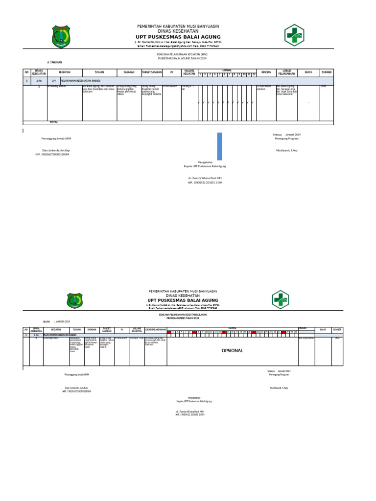 RPK Bulanan Dan Tahunan Rabies 2024 | PDF
