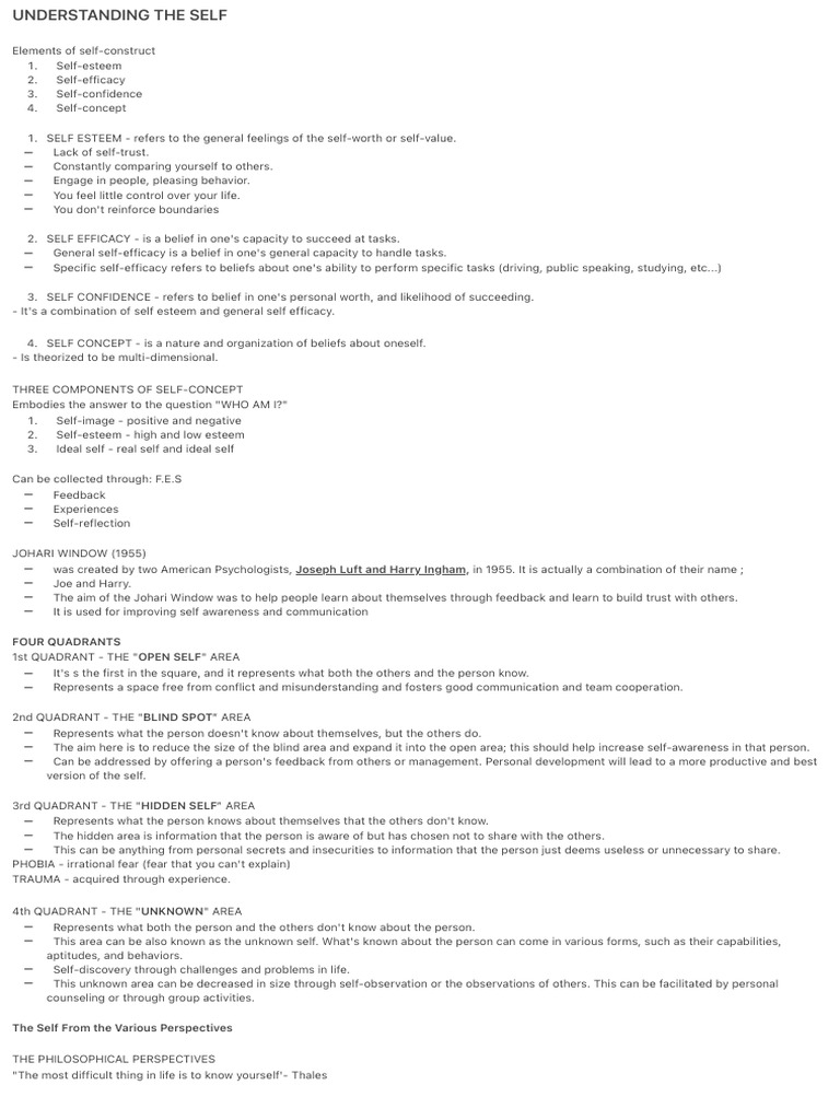 Understanding the Self | PDF | Socrates | Soul