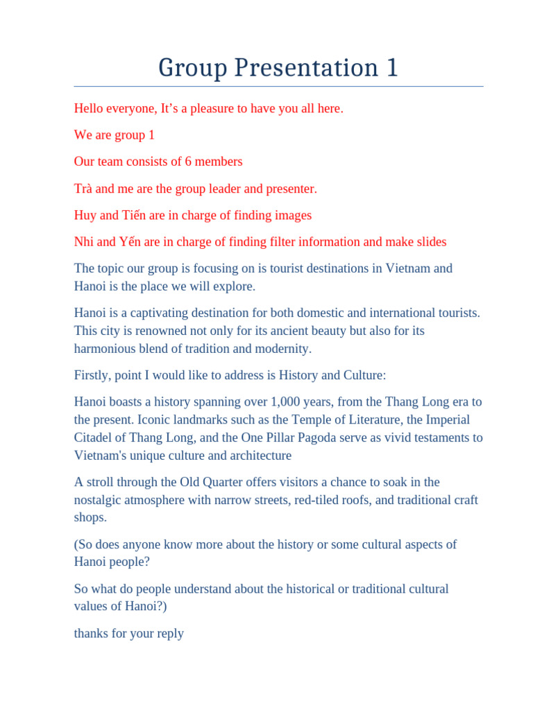 Group Presentation 1 | PDF