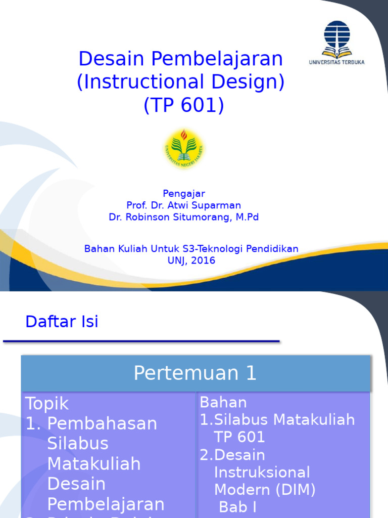 Desain Instruksional 1 | PDF
