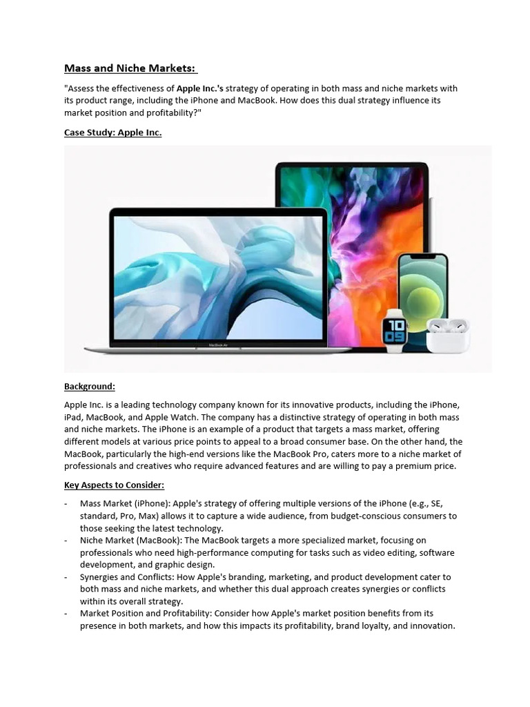Apple Inc.'s Dual Market Strategy Analysis | PDF | Marketing | Apple Inc.