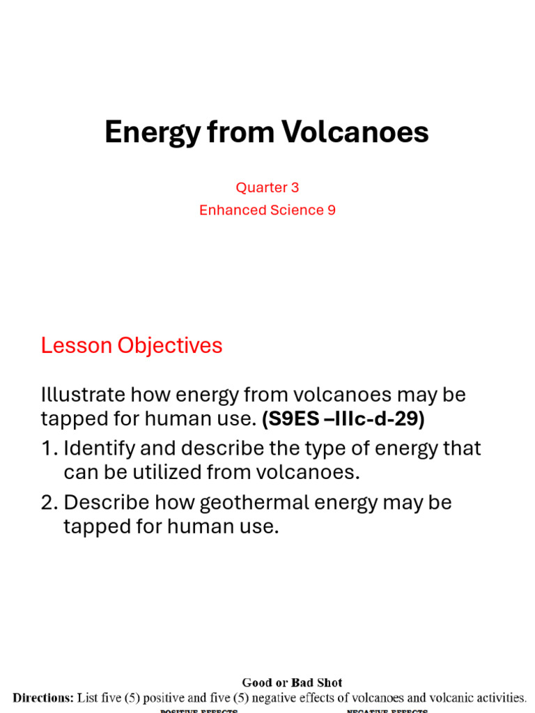 Geothermal Energy from Volcanoes | PDF | Geothermal Energy | Water