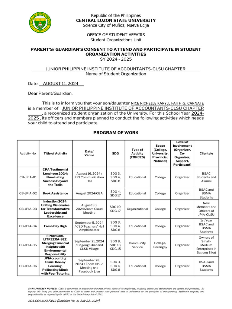 Carnate, Nice Richelle Karyll Faith G | PDF