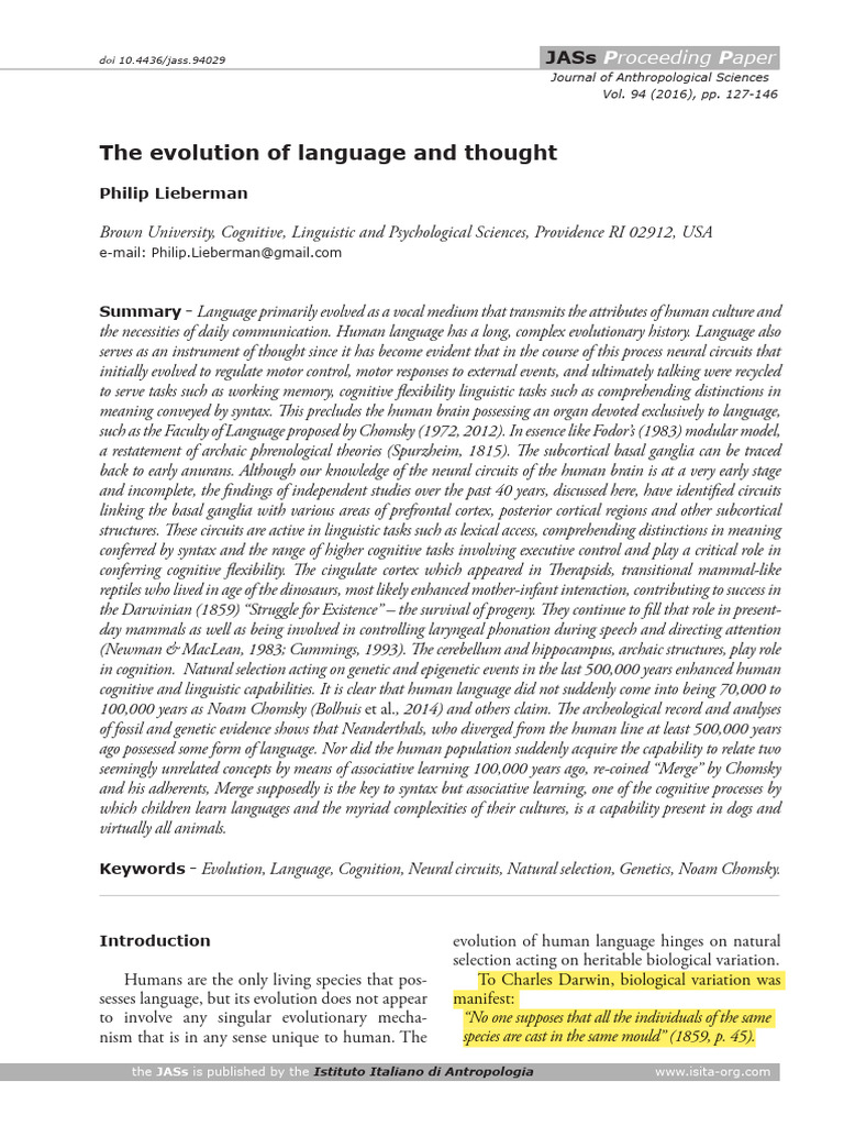language and thought | PDF | Cerebral Cortex | Phoneme