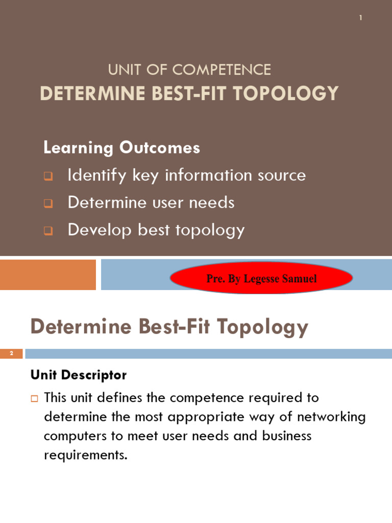 Determine Best Fit Topology - Short Note | PDF | Network Topology ...
