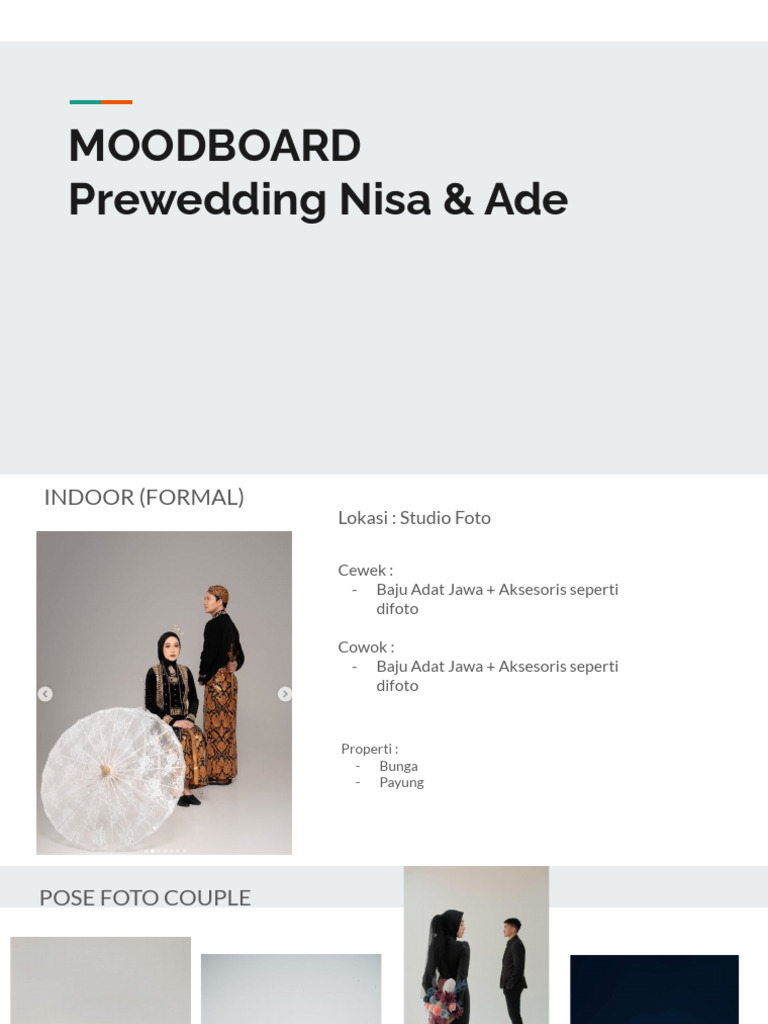 MOODBOARD Prewedding Nisa & Ade (1) | PDF