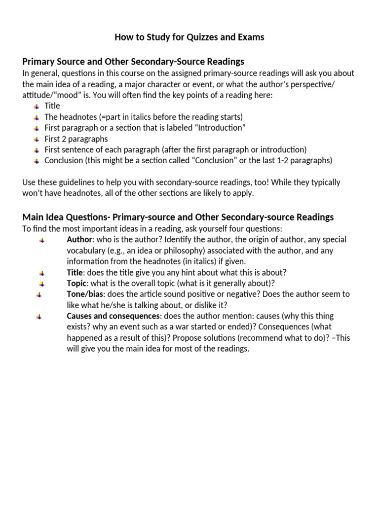 H71 How To Study For Quizzes and Exams Accessible | PDF