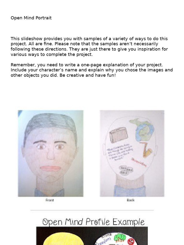 Sample Open Minds and Additional Format Ideas | PDF