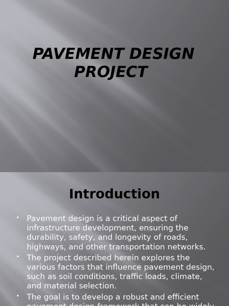 Pavement Design Project | PDF | Road Surface | Infrastructure