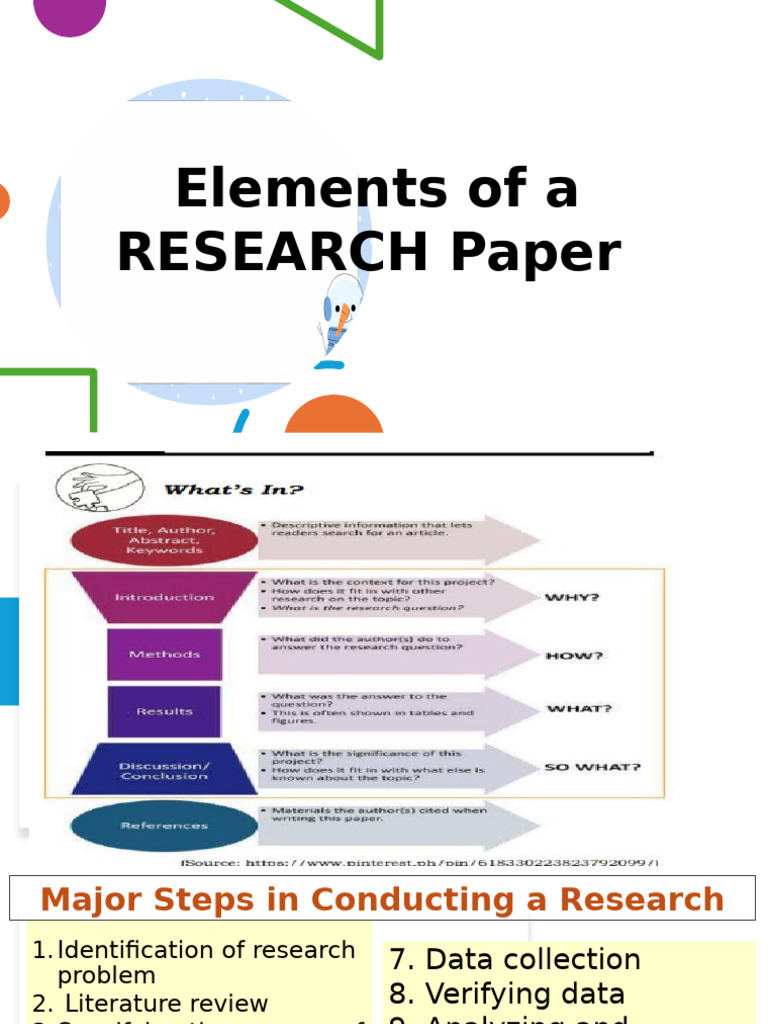 Key Elements of a Research Paper | PDF