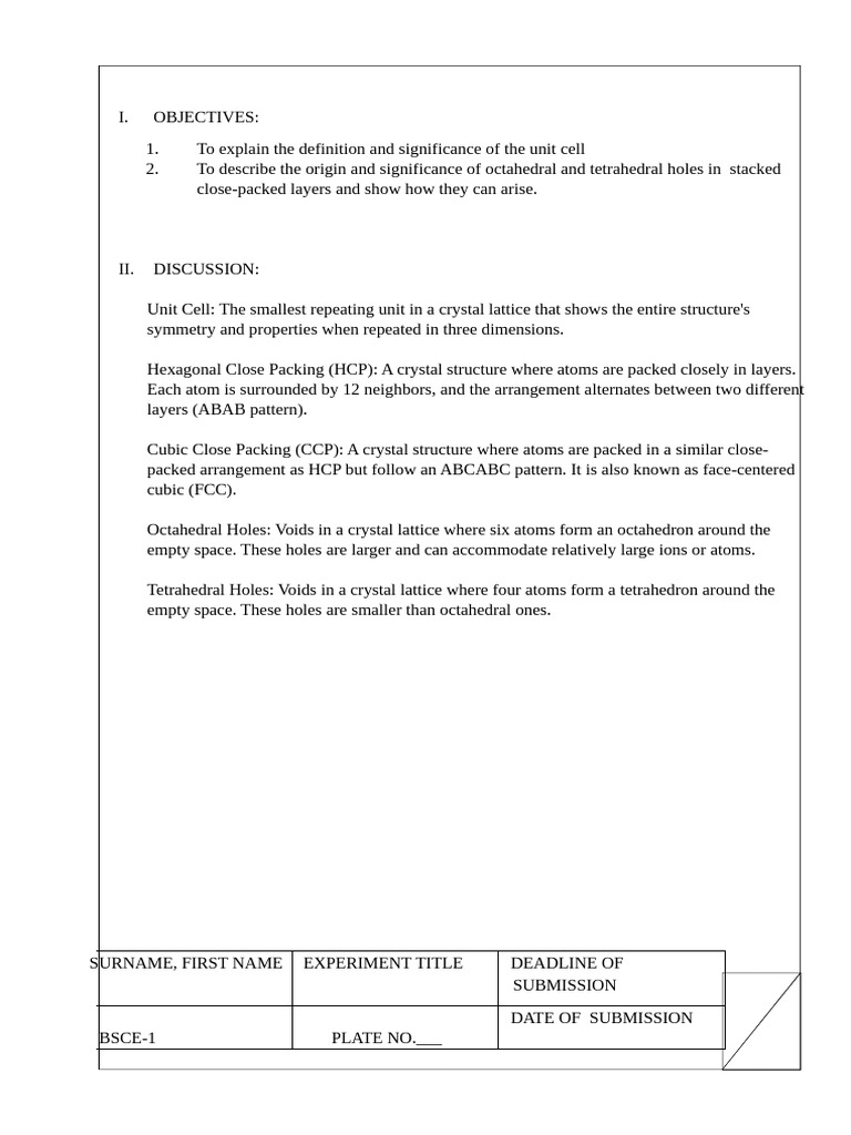 PLATE-5 | PDF | Crystal Structure | Physical Sciences