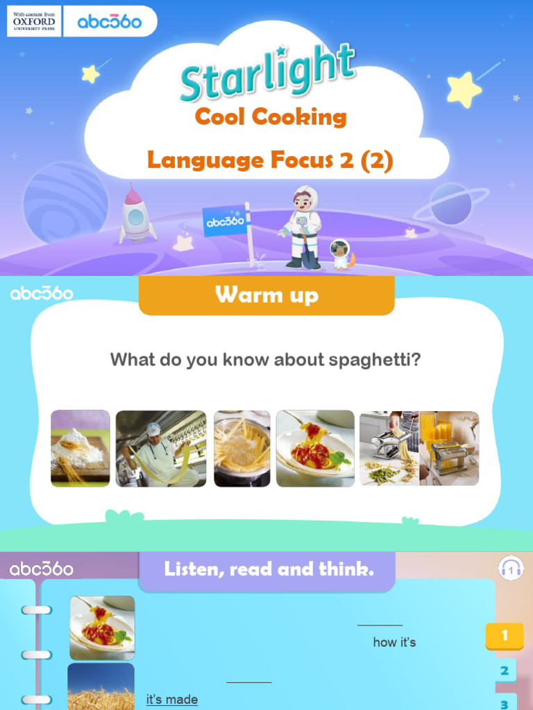 Teenager English Starlight 5 Unit 8 Lesson 8 Cool Cooking Language Focus 2 | PDF | Spaghetti ...