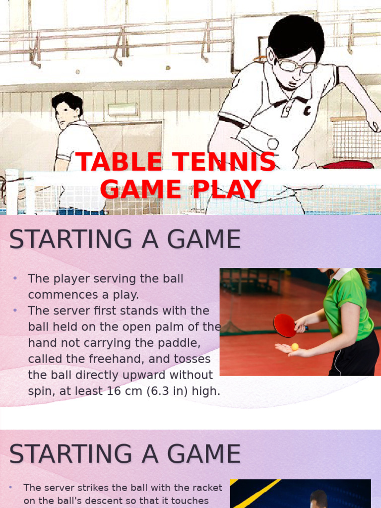 Table Tennis Gameplay and Techniques | PDF | Table Tennis | Ball Games