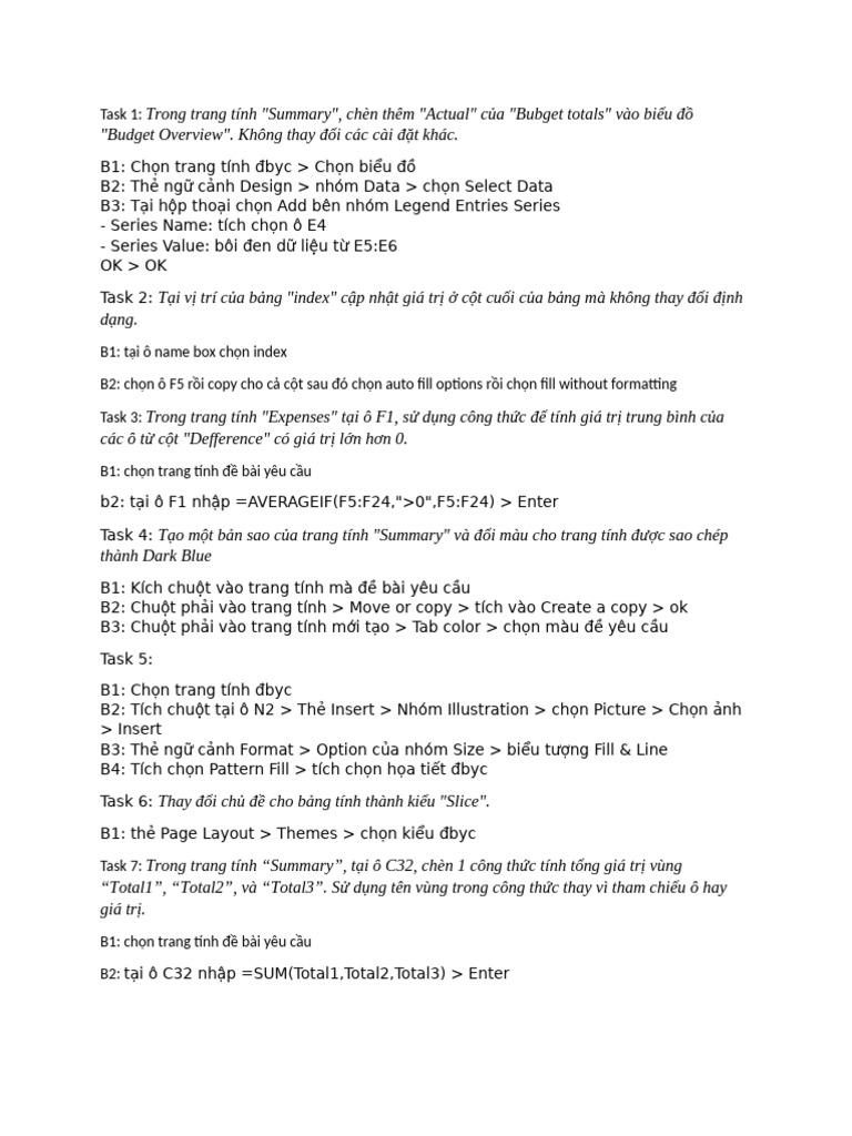 Mos Excel Project 2 (BT2) | PDF