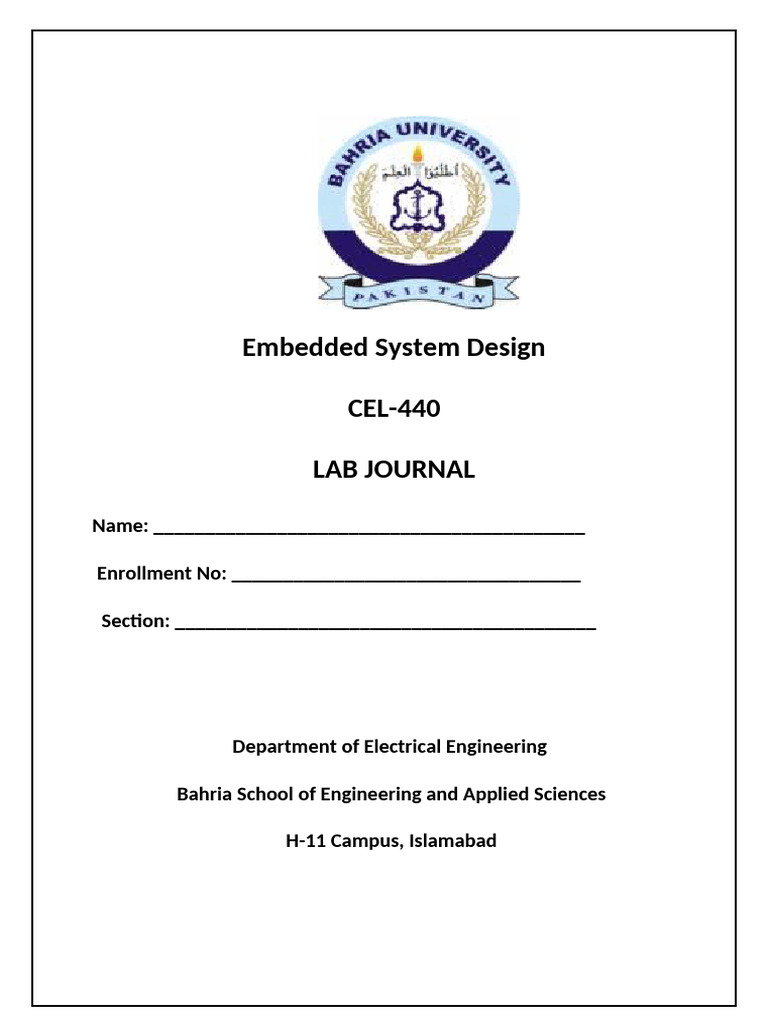 Embedded Lab Journal Fall2024 | PDF | Arduino | Electric Motor