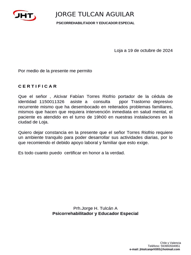 Certificado Miriam | PDF