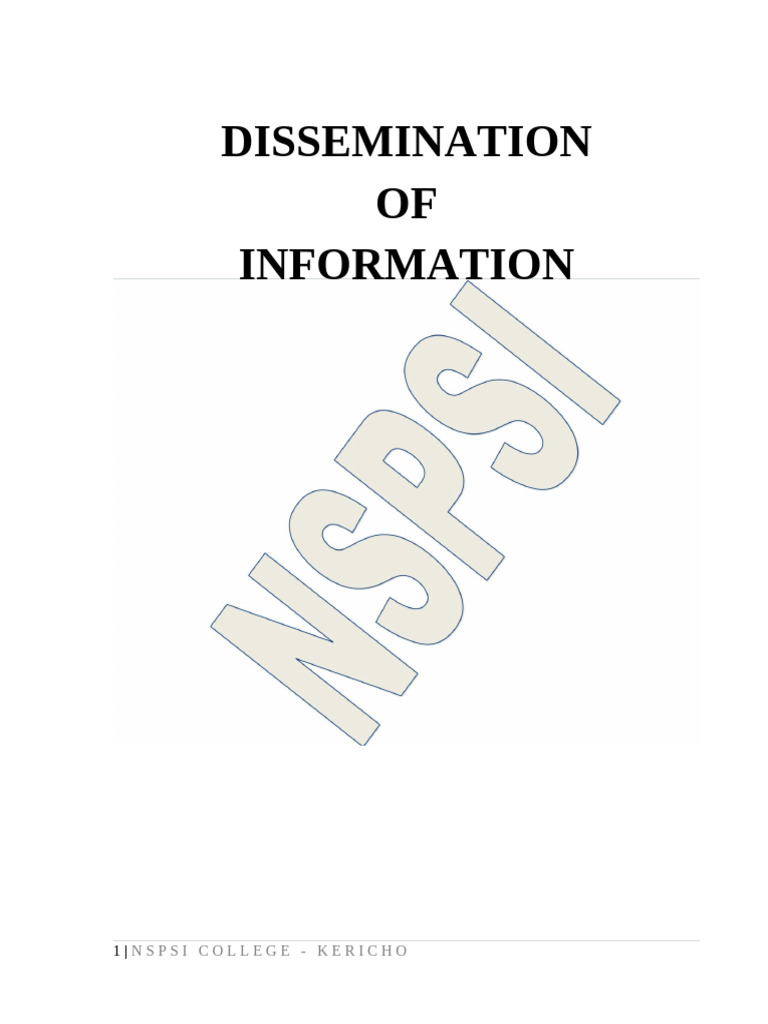 Information Dissemination Guide | PDF | Bibliography | Dictionary