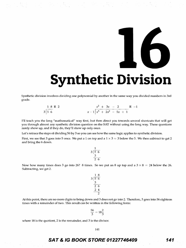 Synthetic Division | PDF