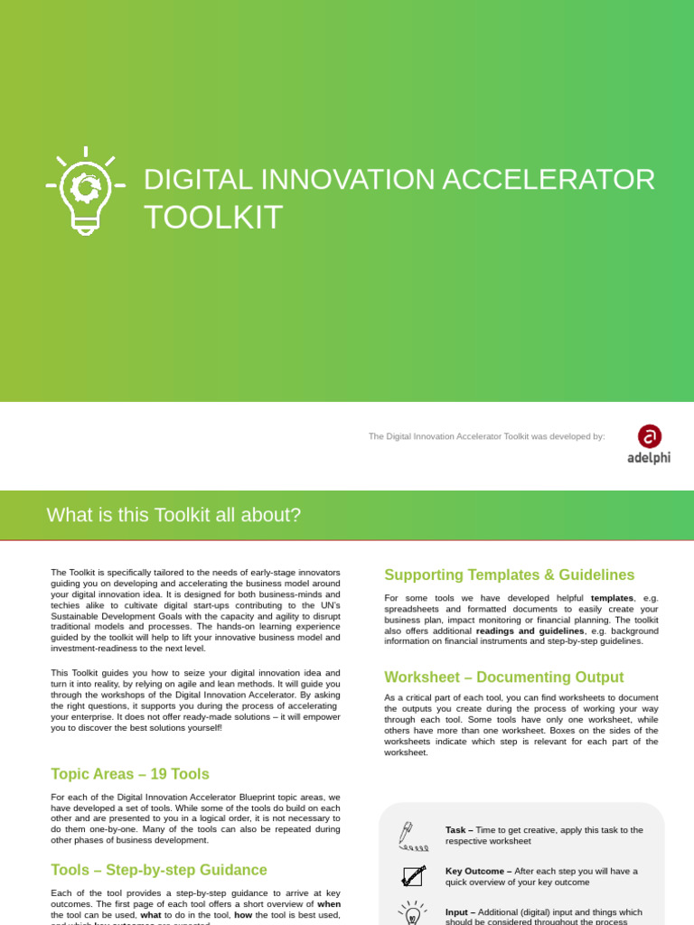Digital Innovation Accelerator Toolkit FINAL en | PDF | Innovation ...