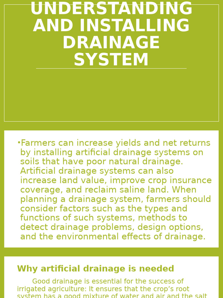 Installing Effective Drainage Systems | PDF | Soil | Drainage