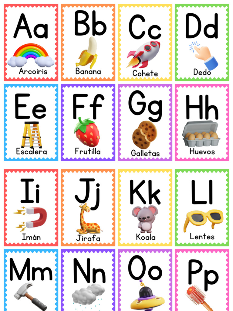 Colorful Bold Illustrative Alphabet Flashcard - 20250120 - 152705 ...