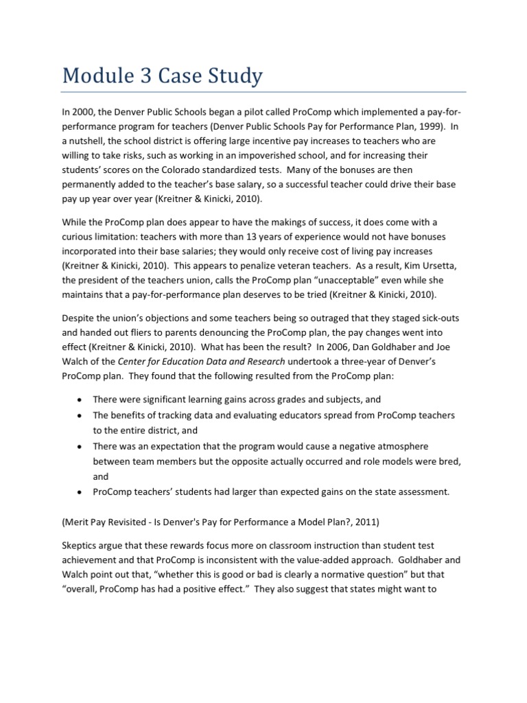 Module 3 Case Study (Denver Public Schools) | PDF