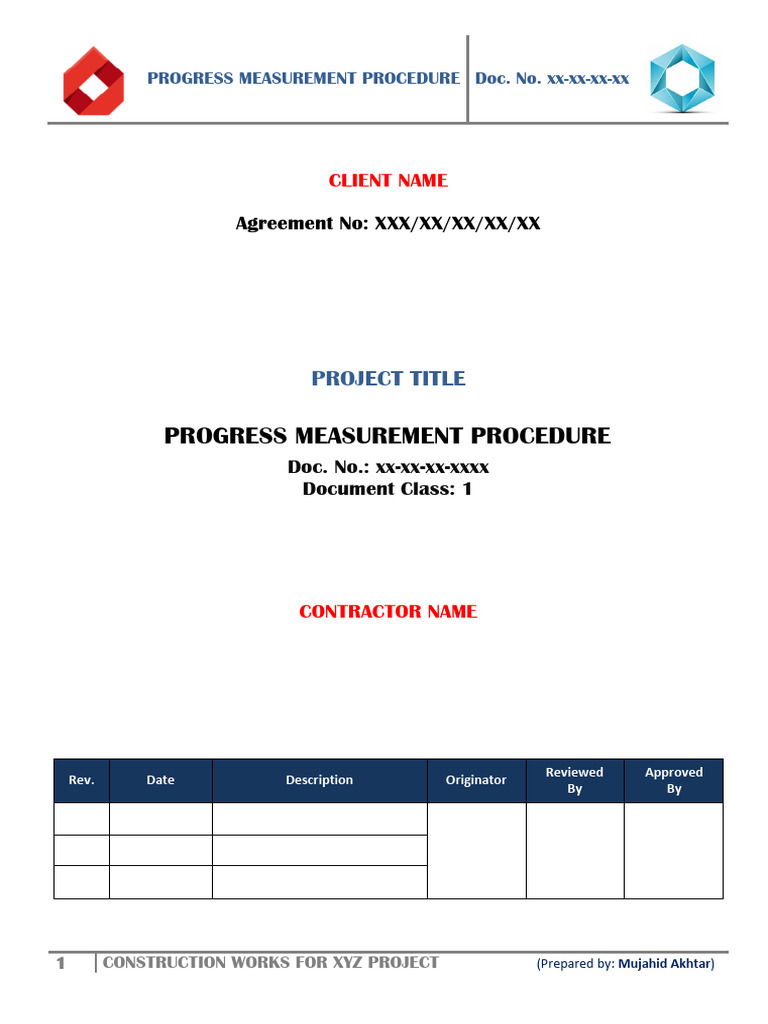 Sample Progress Measurement Procedure | PDF | Nondestructive Testing ...
