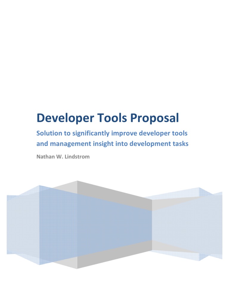 Revised Developer Tools Proposal | PDF | Version Control | Performance ...