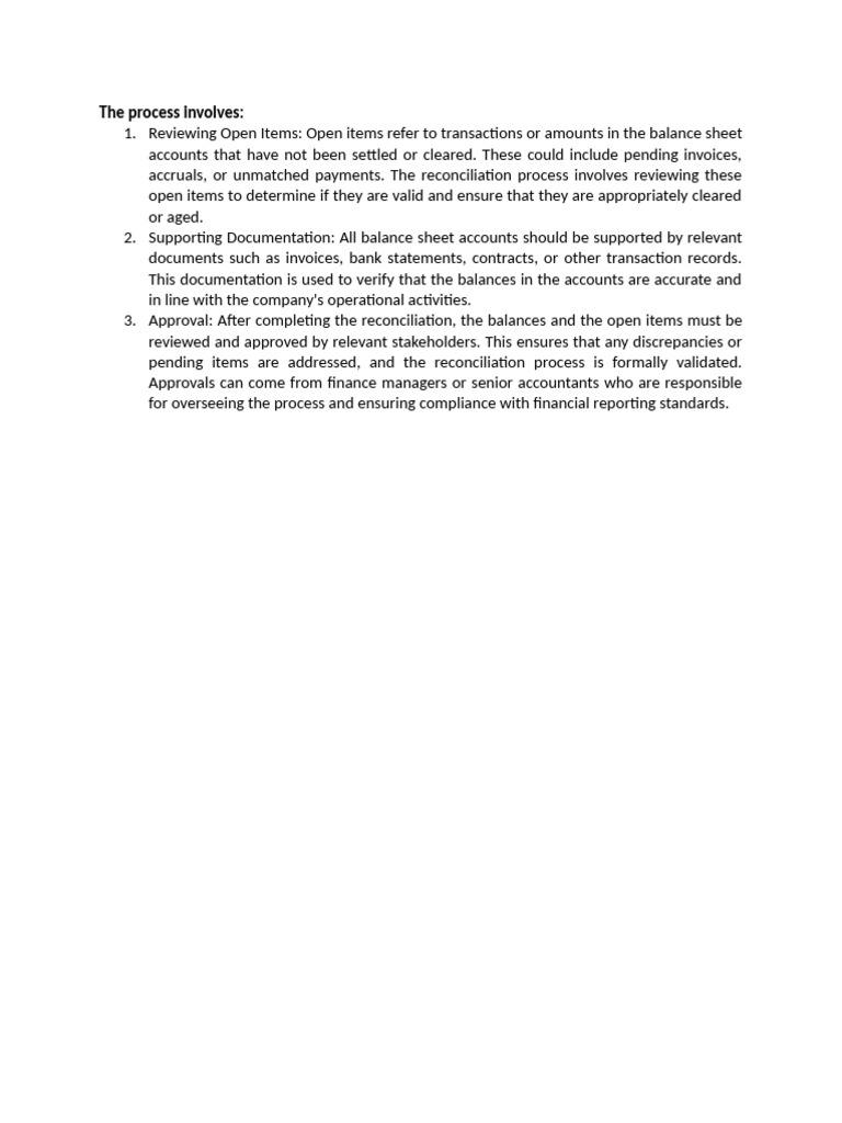 Reconciliation in Blackline | PDF