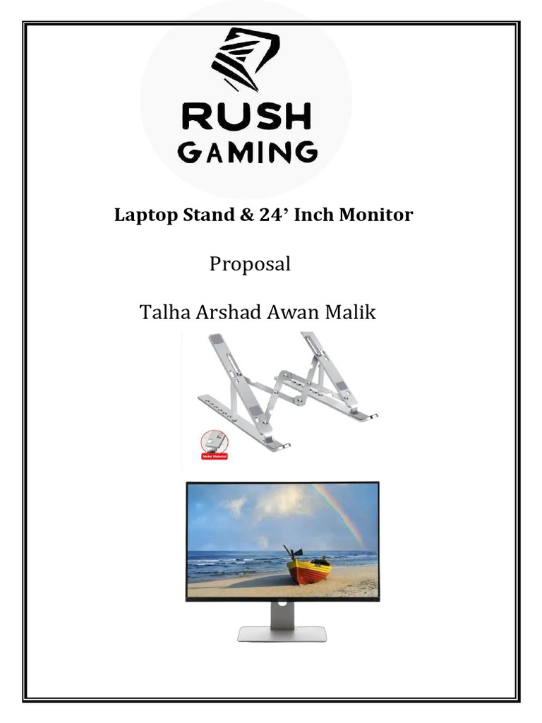 27' Inch Monitor Talha Arshad Malik Awan | PDF | Computer Monitor | Laptop