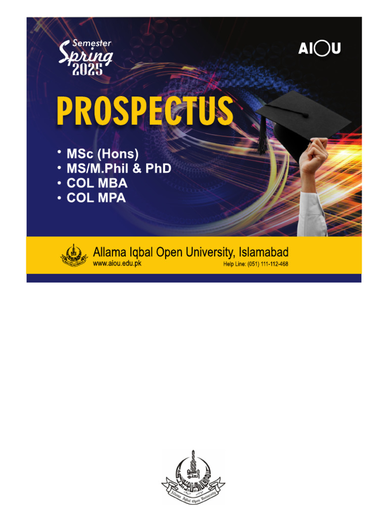 Prospectus MBA MS and Phd Spring 2025 amende | PDF | Doctor Of ...
