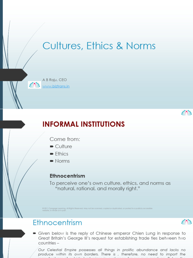 Understanding Cultures, Ethics, Norms | PDF | Irreligion | Social ...