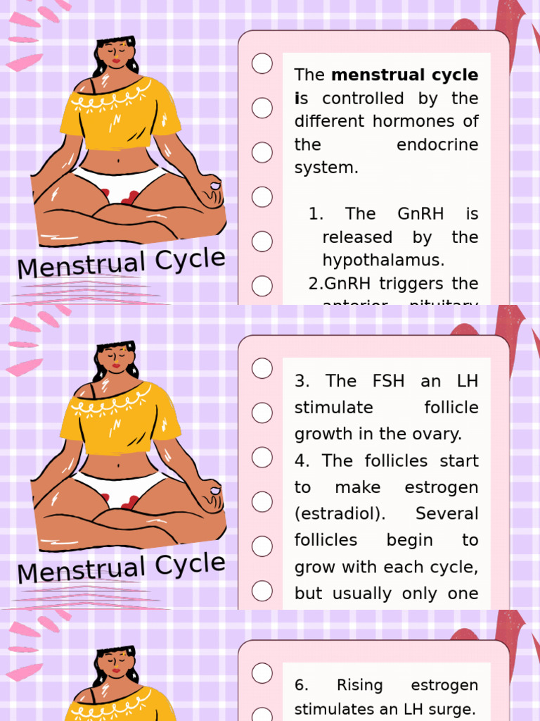The Menstrual Cycle Endocrine and Nervous Systems | PDF | Menstrual Cycle | Luteinizing Hormone