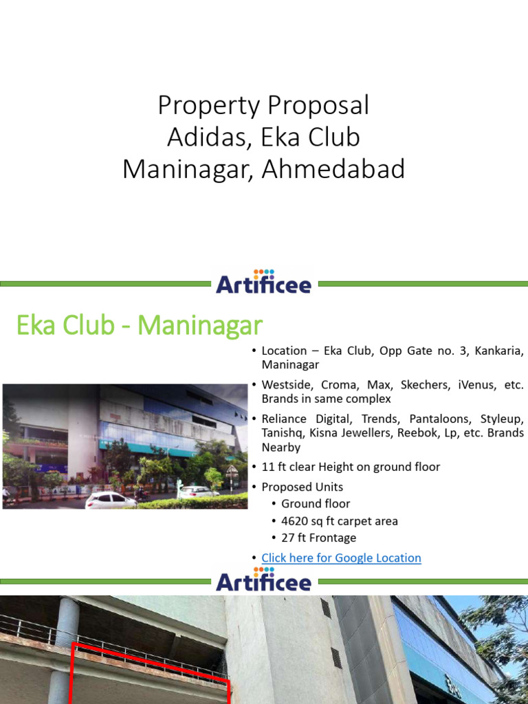 Property - Details - Eka Club Maninagar - Adidas - Ahmedabad | PDF