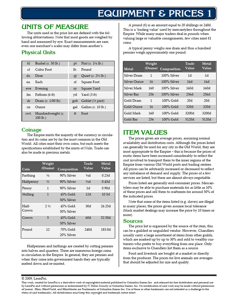 Harnmaster Equipment Prices | PDF | Pound (Mass) | Candle