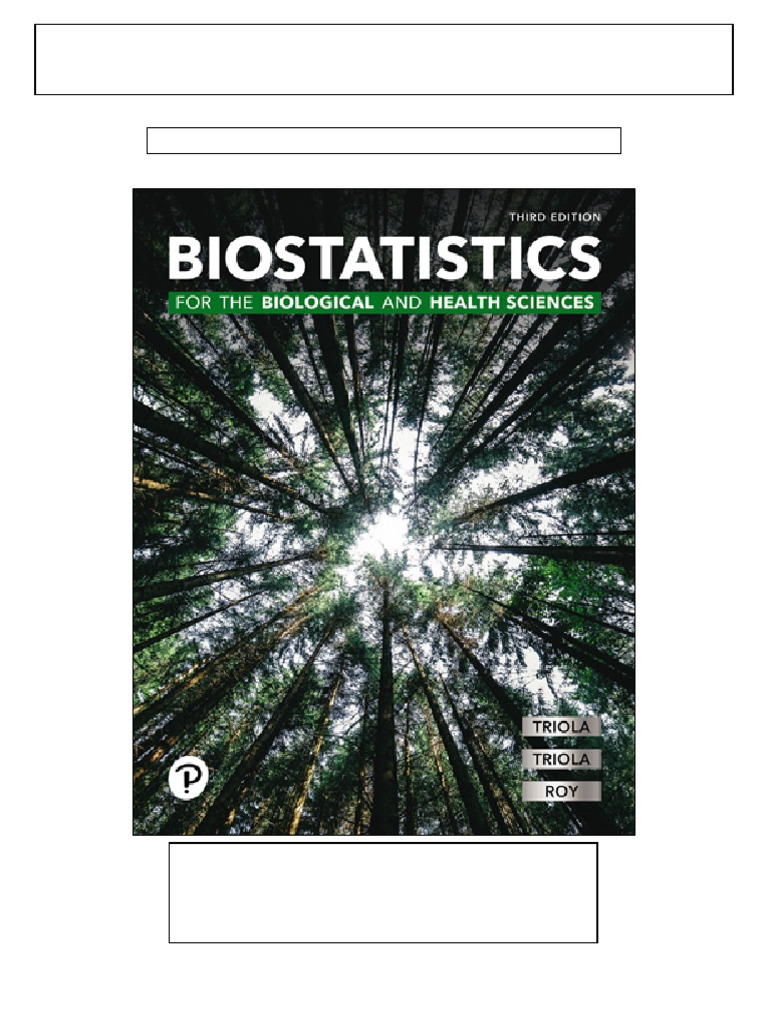 Solutions For Biostatistics For The Biological and Health Sciences 3rd Edition by Triola | PDF ...